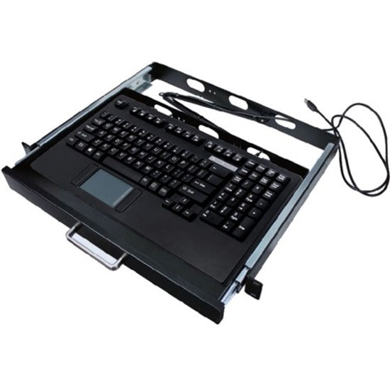 Adesso AKB-425UB-MRP Touchpad Keyboard with Rackmount - USB - 104 Key ...